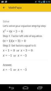 MathPapa - Algebra Calculator